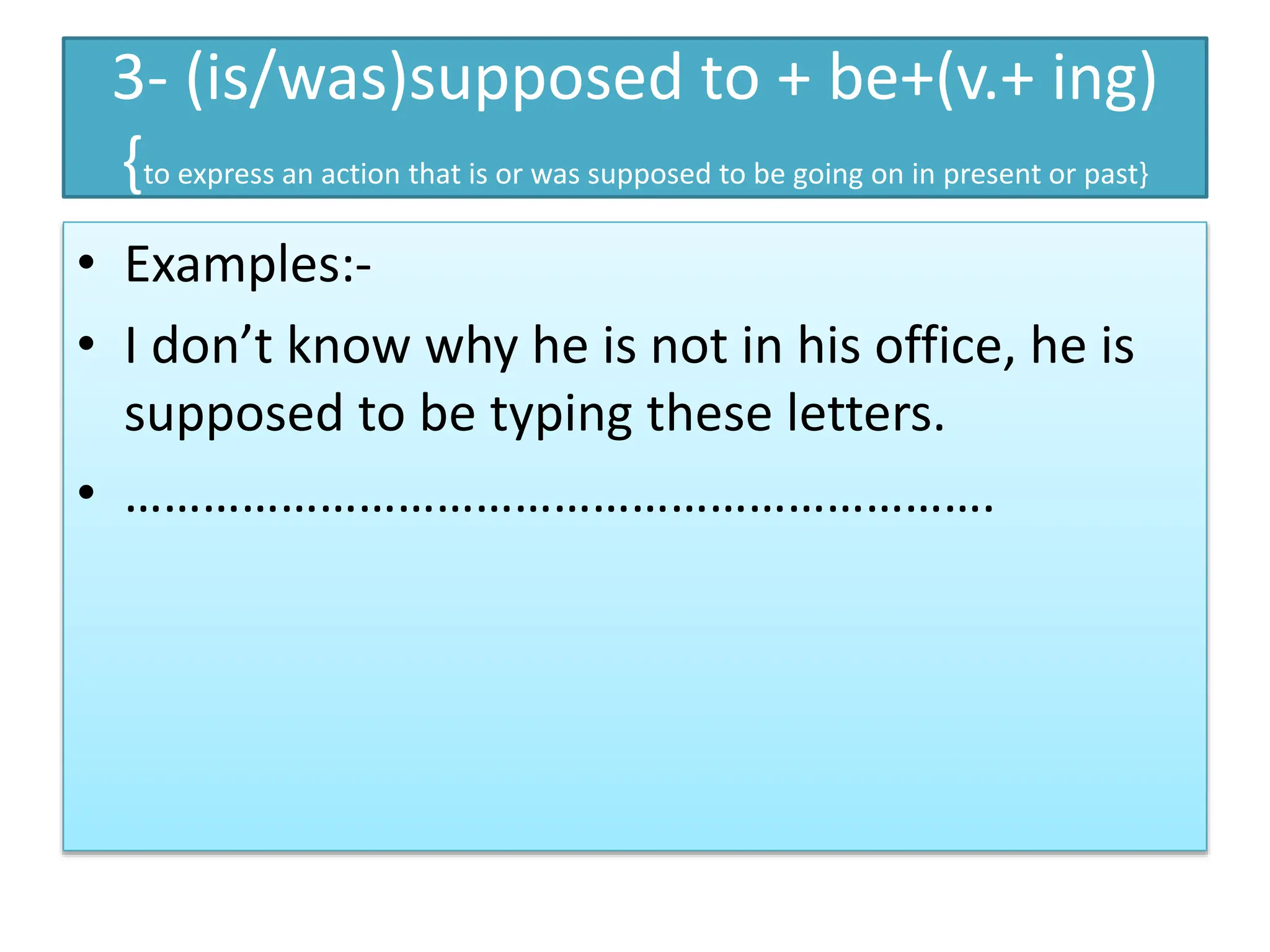 Meaning and form of Meant to vs Supposed to | PPTX