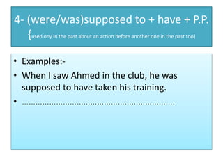 Meaning and form of Meant to vs Supposed to | PPTX