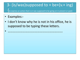 Meaning and form of Meant to vs Supposed to | PPTX