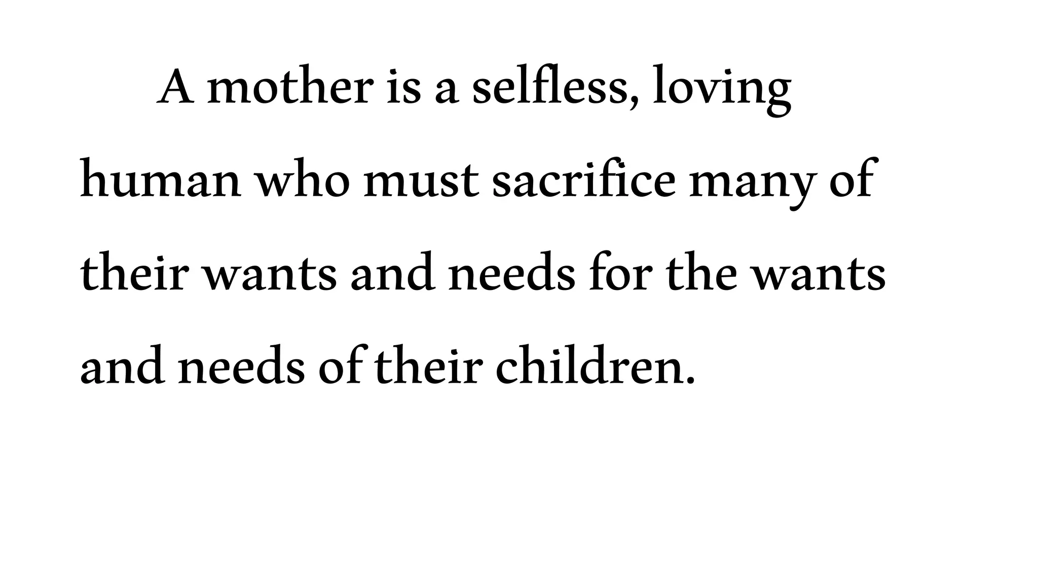 The meaning of being a mother | PPTX