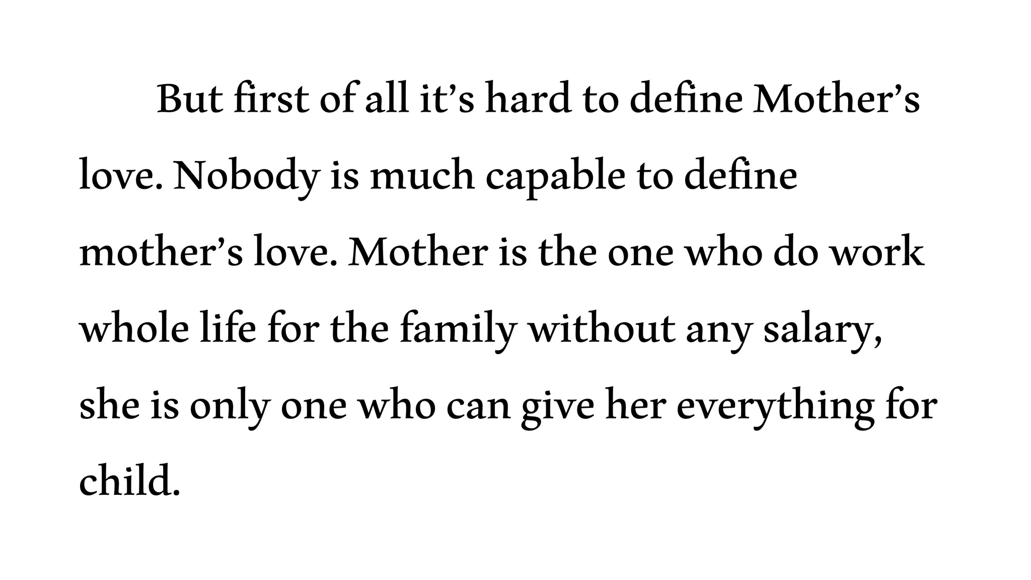 The meaning of being a mother | PPTX