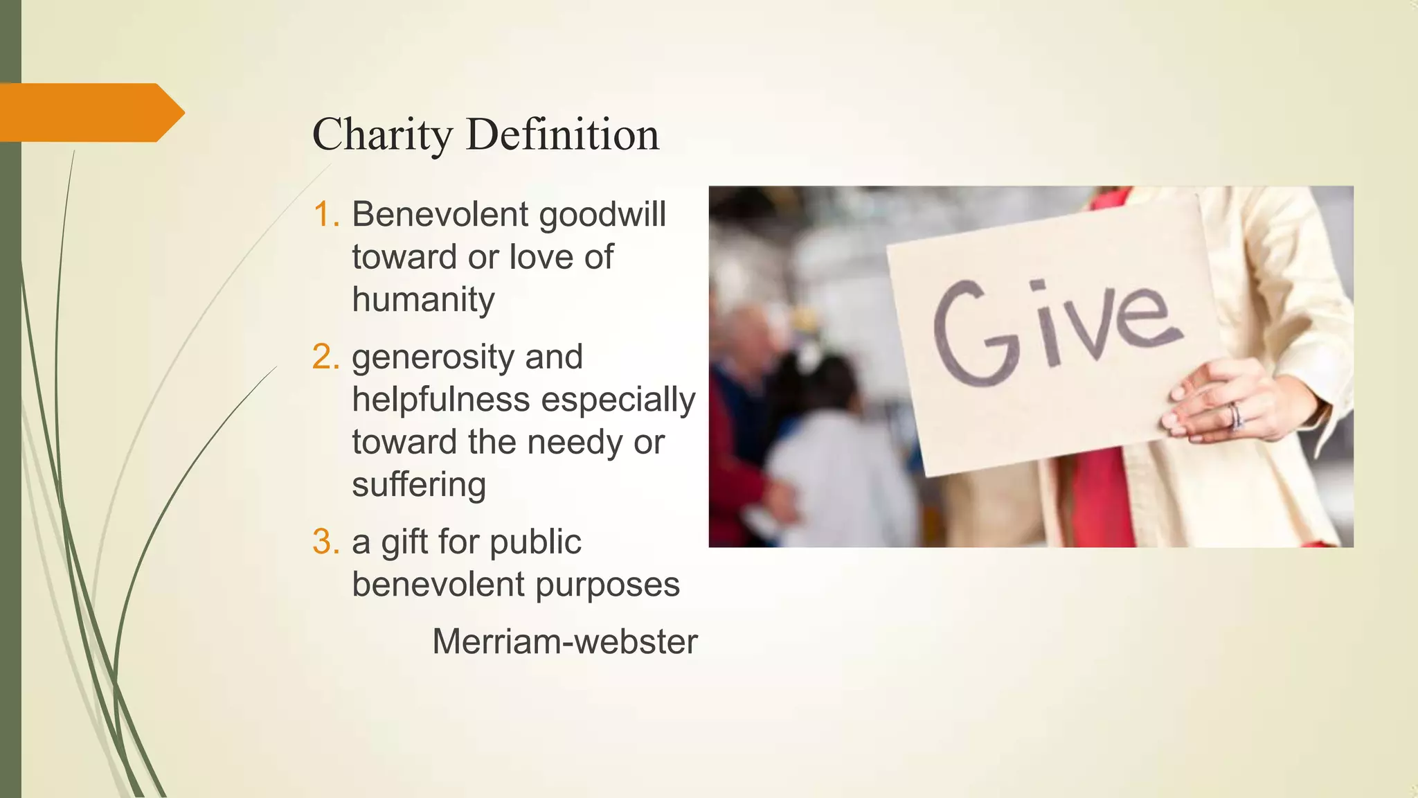 The meaning of charity | PPT