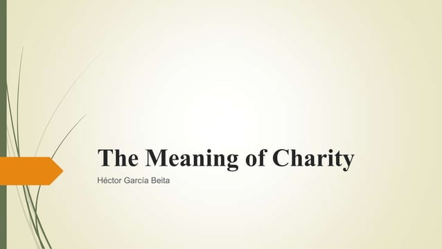 The meaning of charity | PPTX