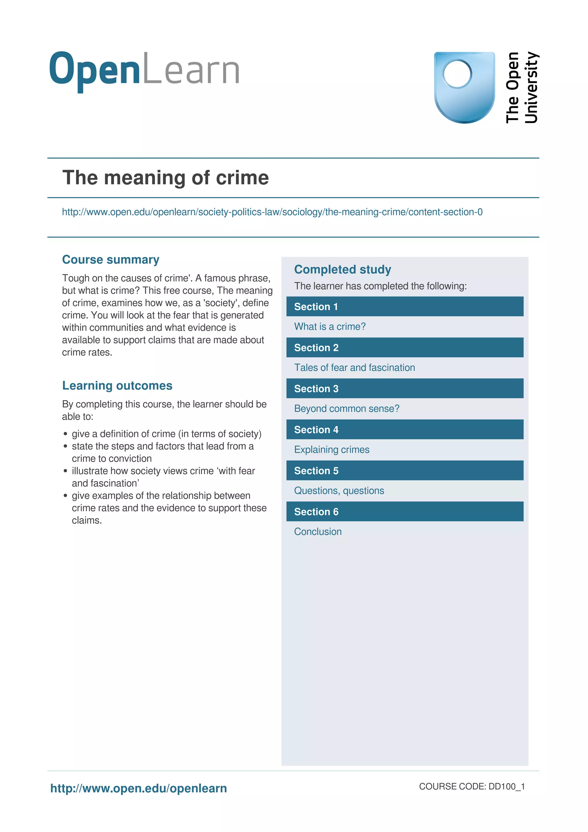 The meaning of crime | PDF