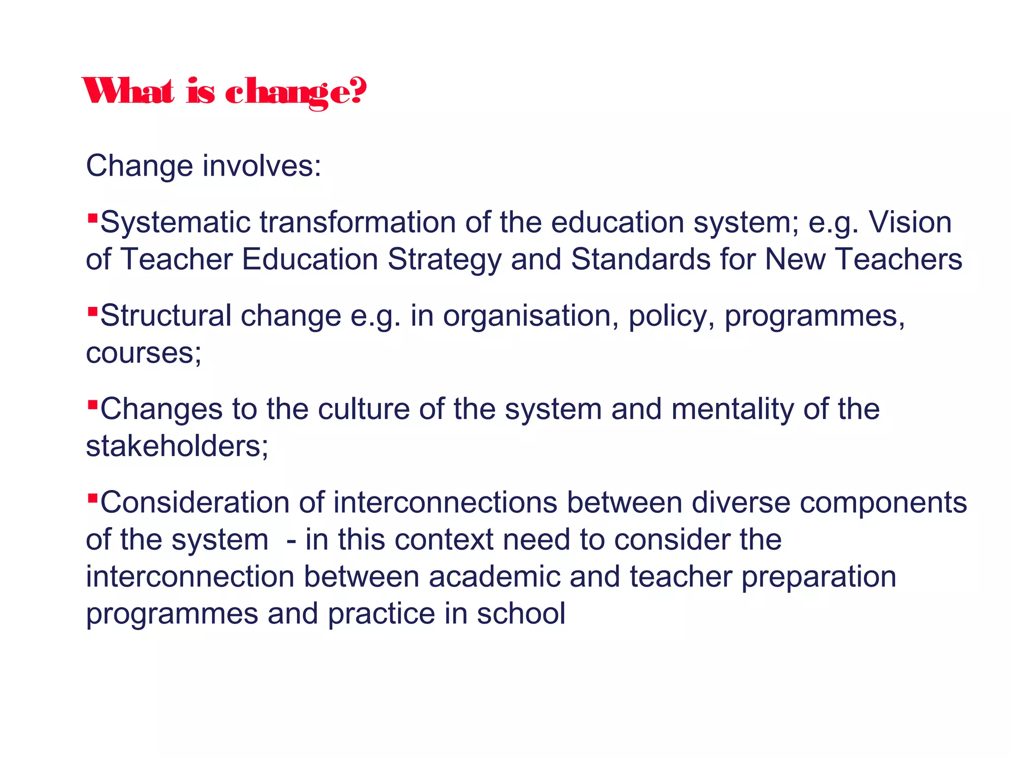 The meaning of educational change | PPT
