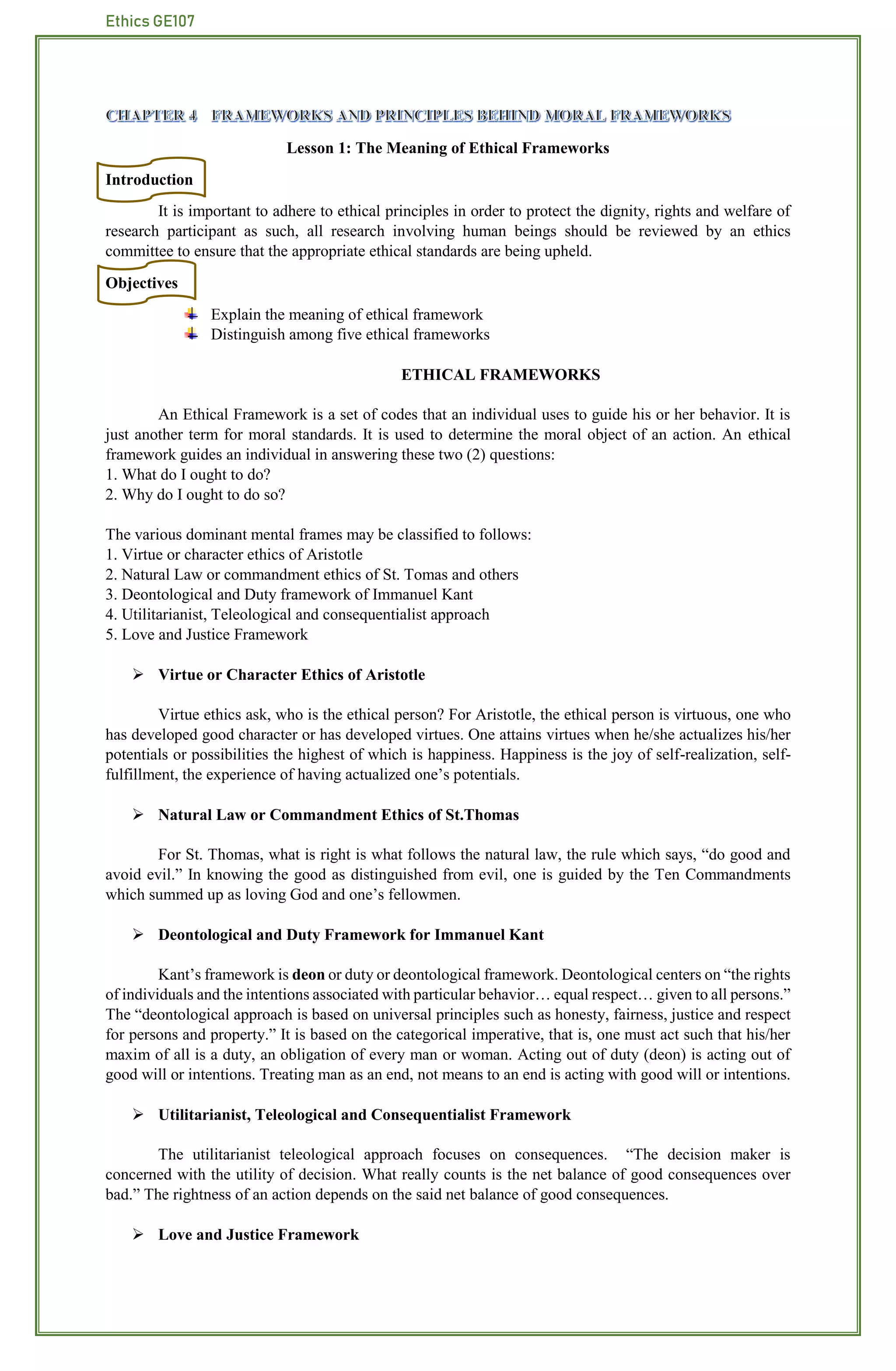 The Meaning of Ethical Frameworks.docx