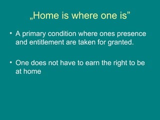 The meaning of home | PDF