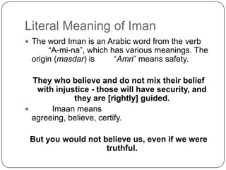 The Meaning of Iman in Islam: The Views of Islamic Sects | PPT | Free ...