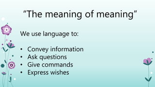 The meaning of language | PPT