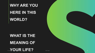 The meaning of life intro to philosophy of human person | PPT