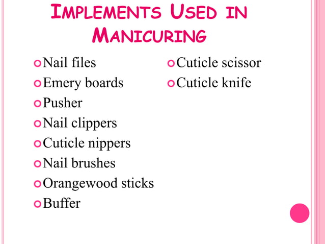 The meaning of manicure | PPT