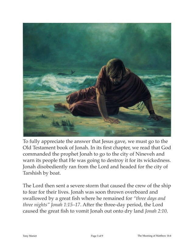 The Meaning of Matthew 16:4 | PDF