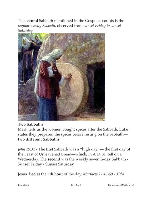 The Meaning of Matthew 16:4 | PDF