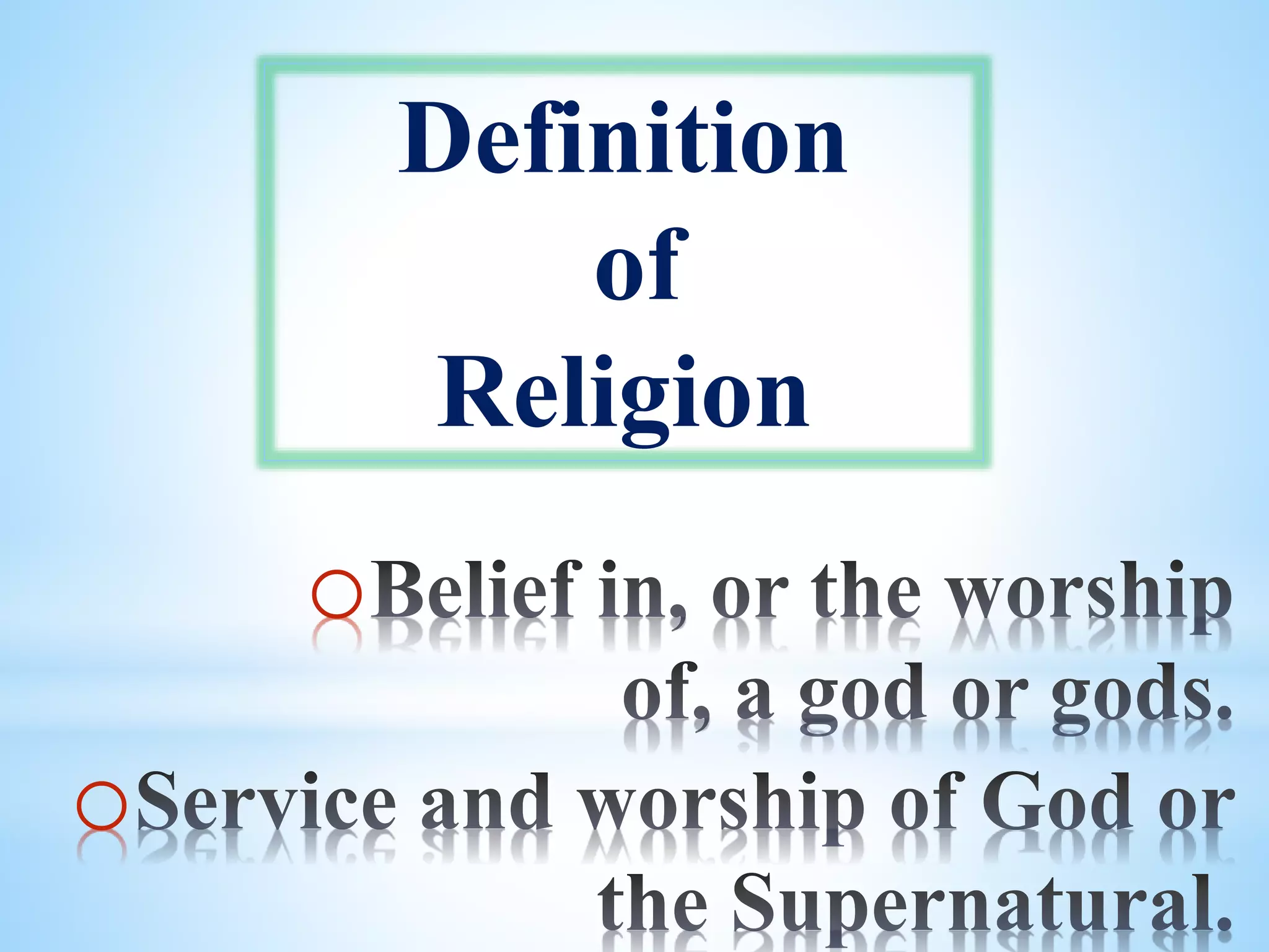 The meaning of religion according to swami vivekananda | PPTX