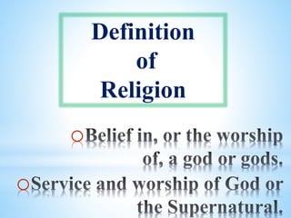 The meaning of religion according to swami vivekananda | PPTX