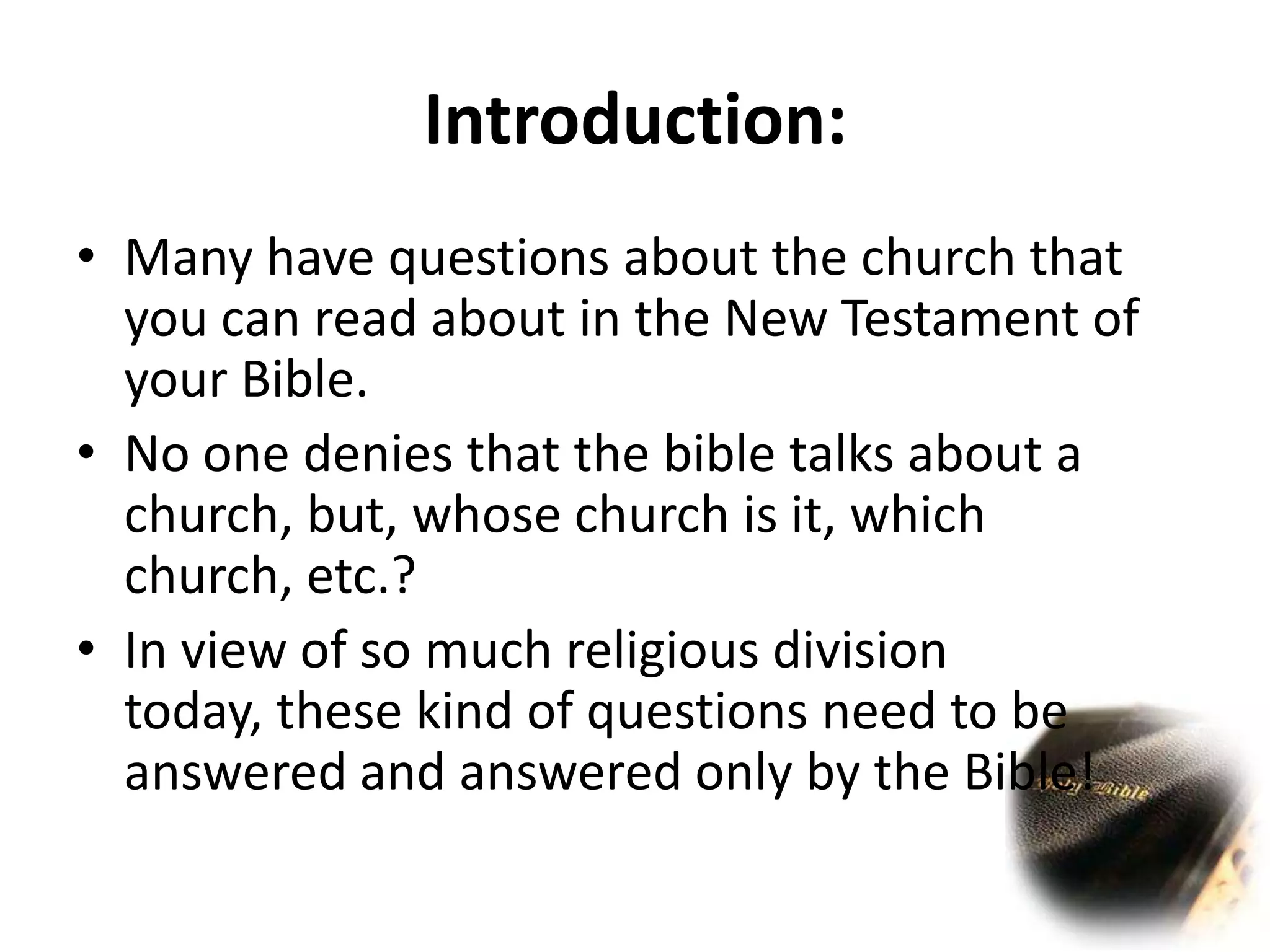 The meaning of the church | PPT