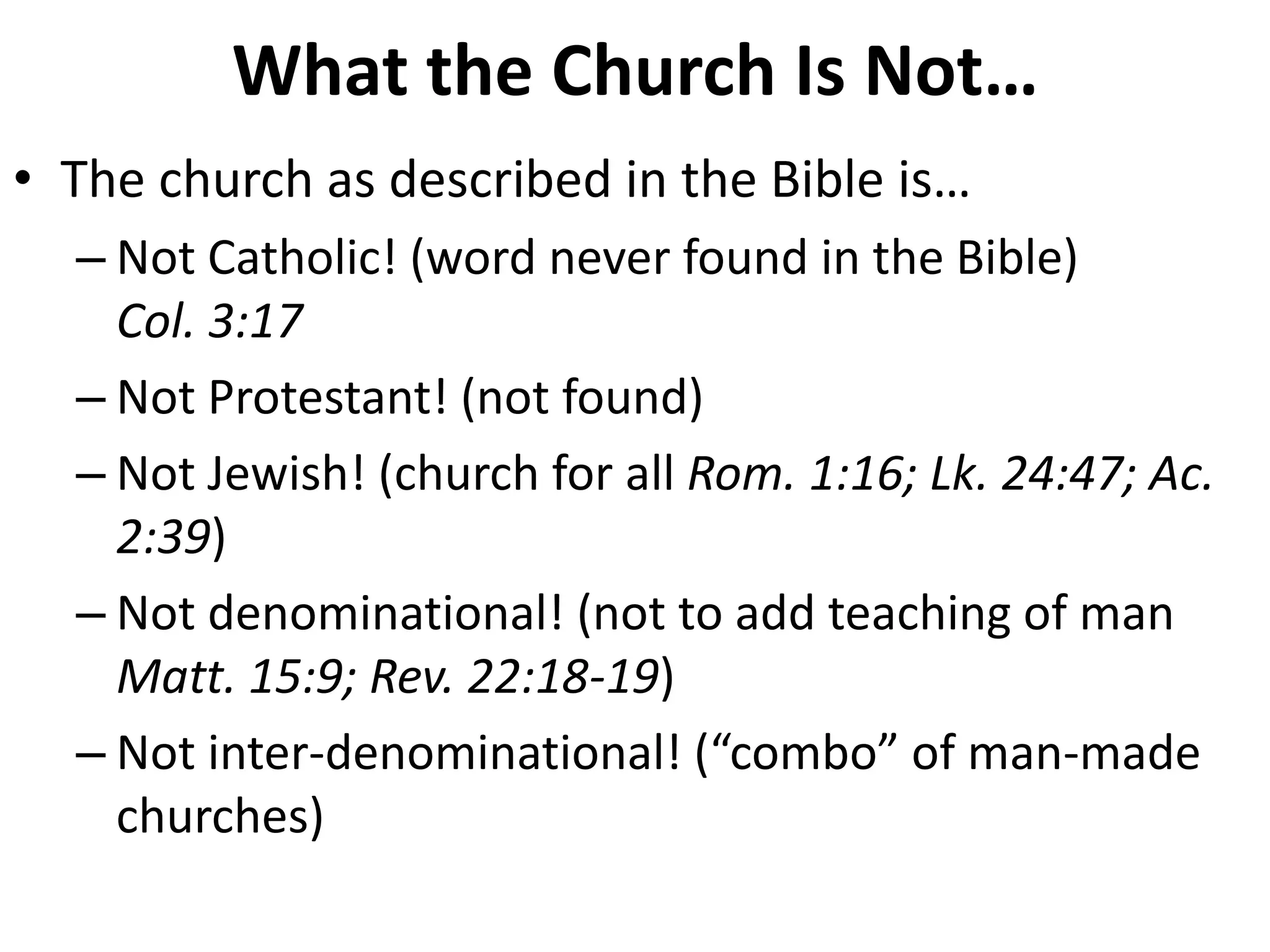 The meaning of the church | PPT