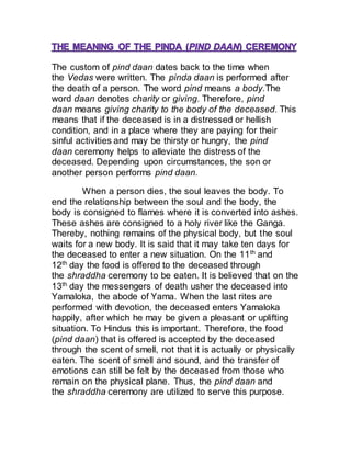 The meaning of the pinda (pind daan) @google.com . | DOCX