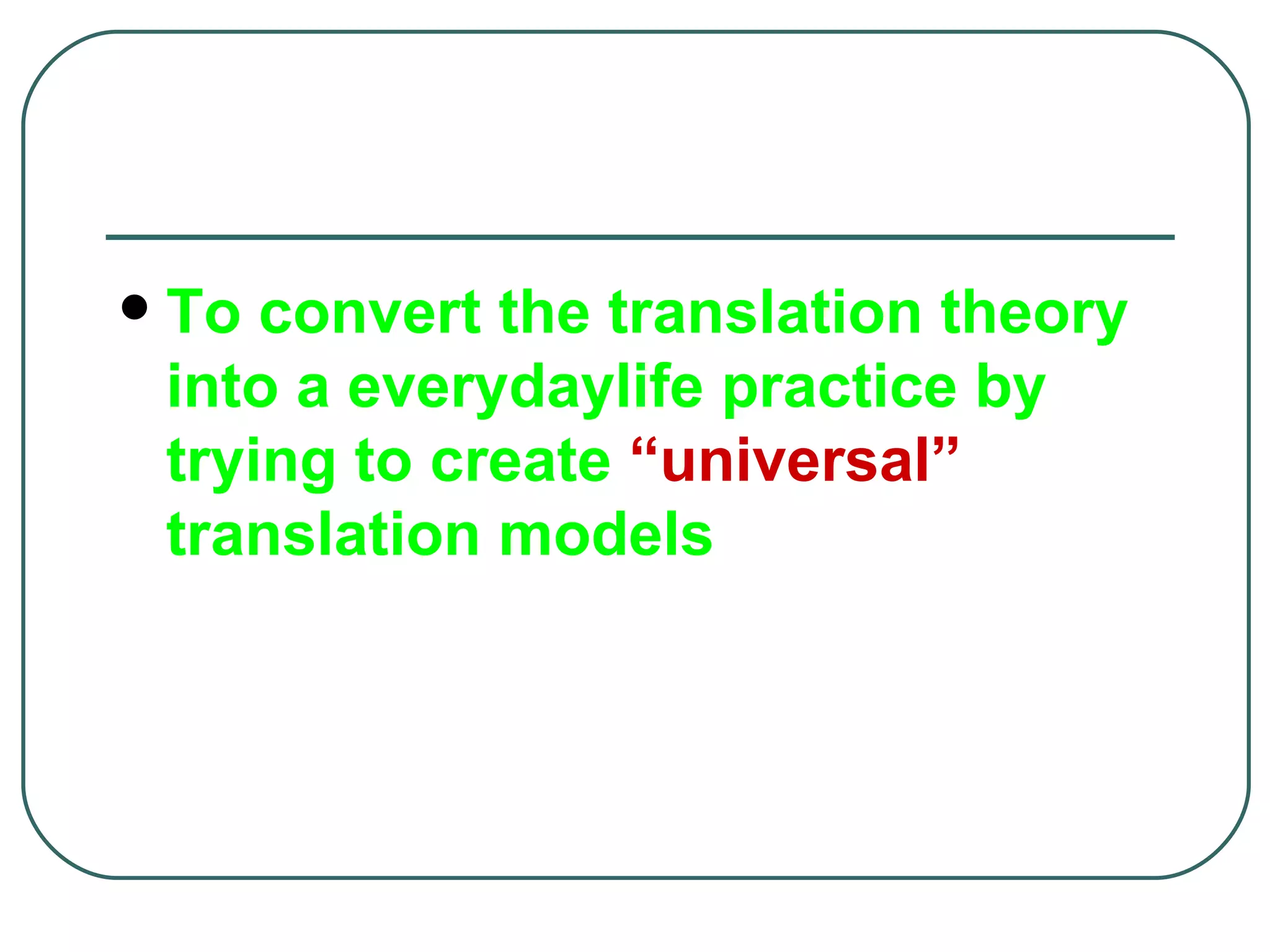 The meanings of translation | PPT