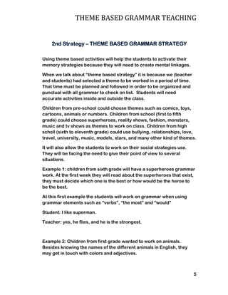 Theme based grammar teaching for sll | DOCX | Secondary Education ...