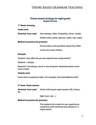 Theme based grammar teaching for sll | DOCX | Secondary Education ...