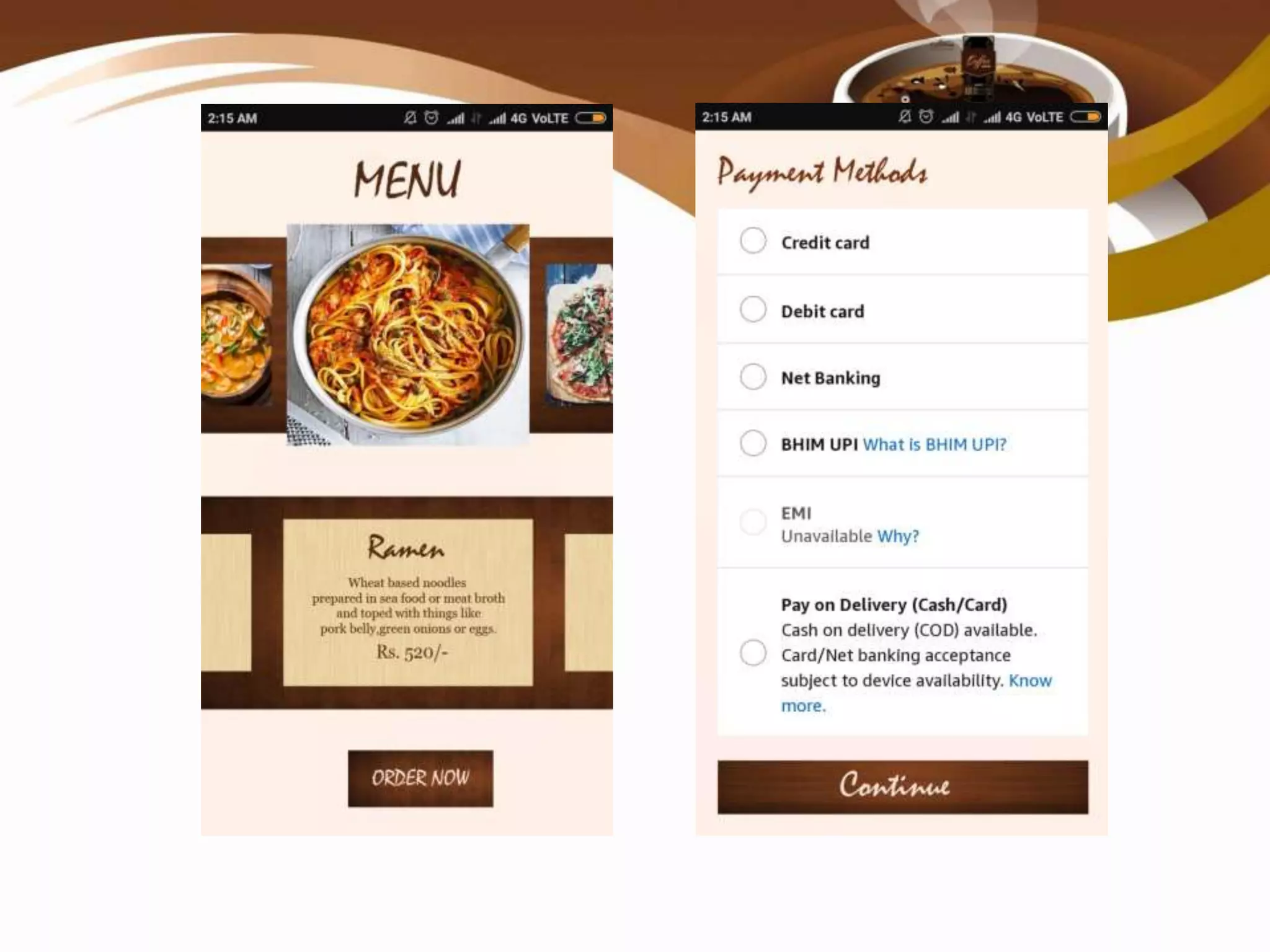 UX design project (Cafe by Ishna) | PPT