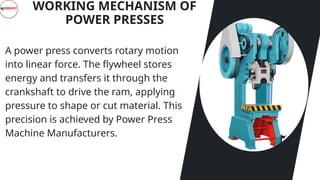 The Mechanics Overview Of Power Press Operation | PPTX