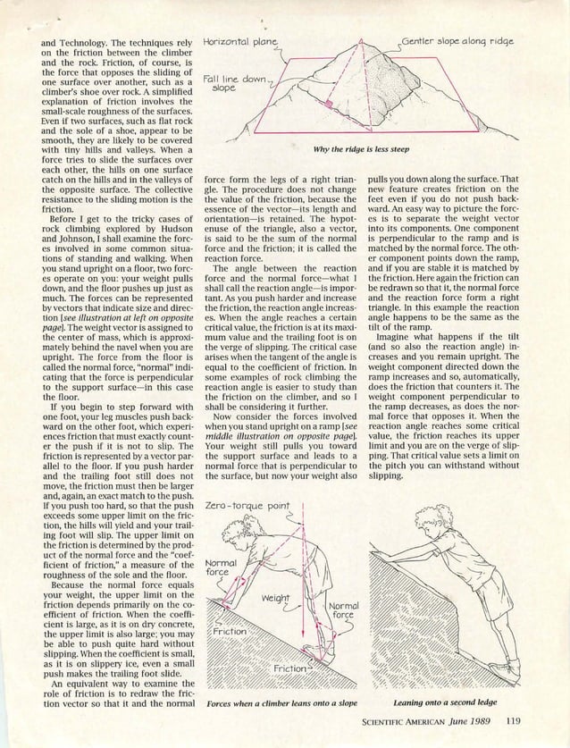 The mechanics of rock climbing the amateur scientist | PDF
