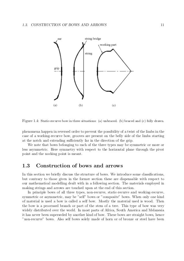 The mechanics of the bow and arrow