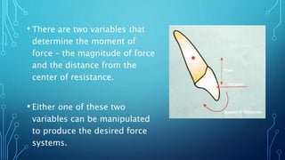 The Mechanics of tooth movement in orthodontic practice | PPTX