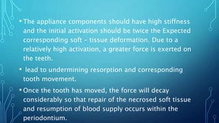 The Mechanics of tooth movement in orthodontic practice | PPTX
