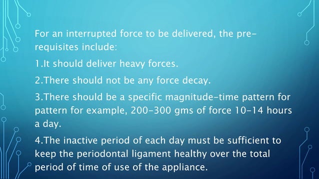 The Mechanics of tooth movement in orthodontic practice | PPTX