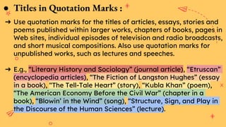 The Mechanics of Writing _ Titles of Works in the Research Paper.pptx ...
