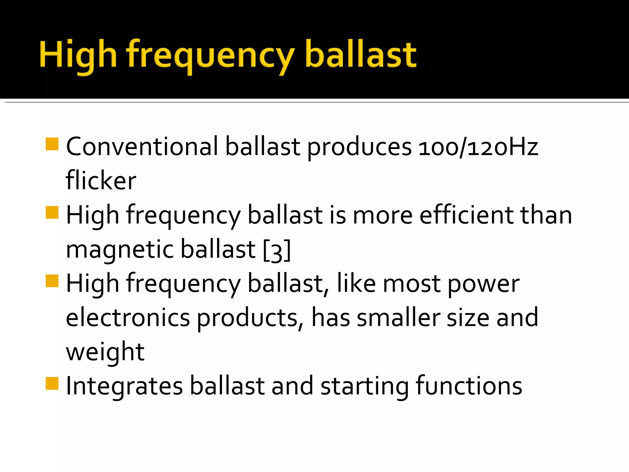 The mechanism of electronic ballast | PPT