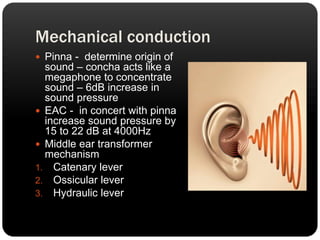 The mechanism of hearing | PPTX