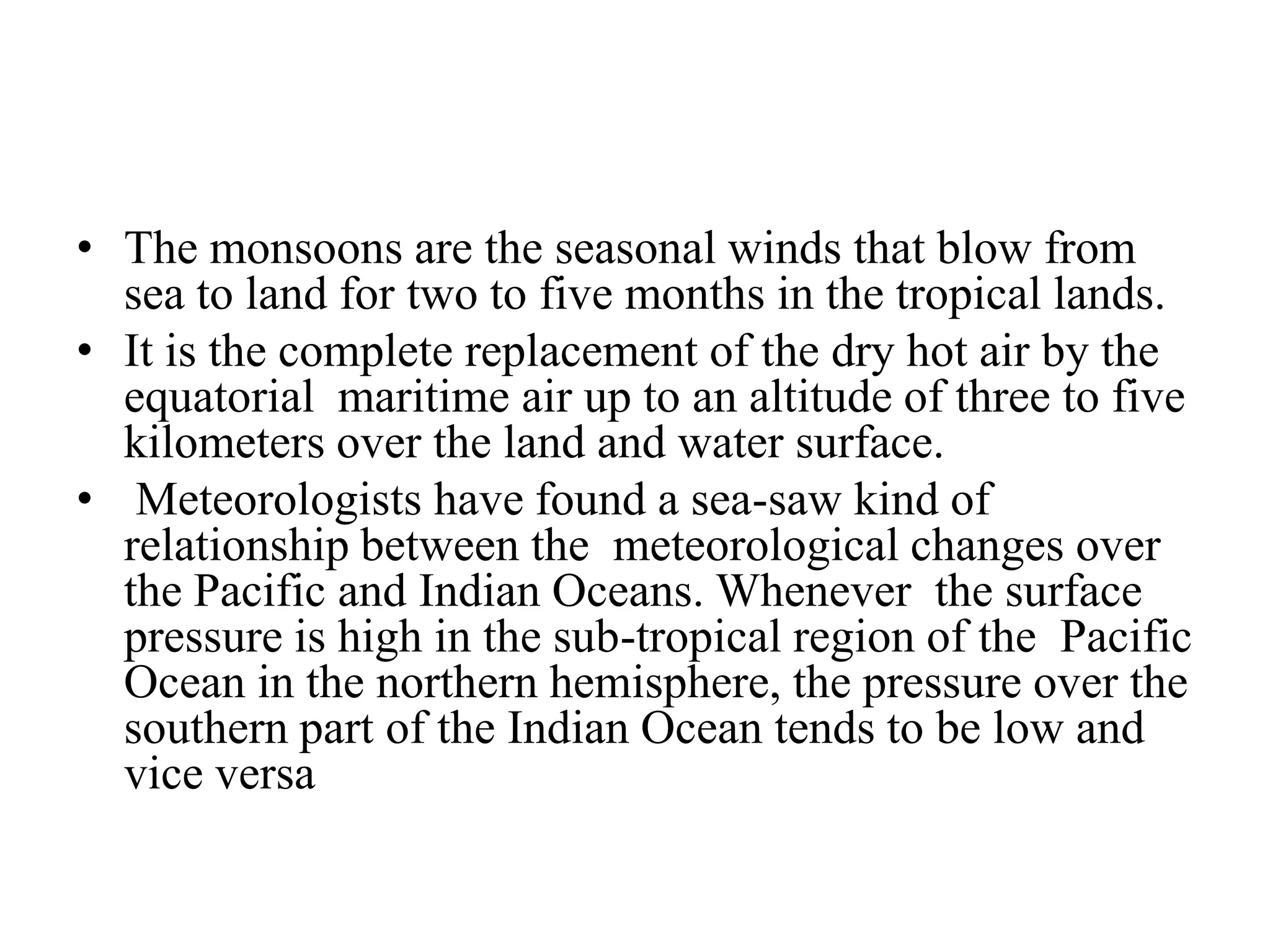 The mechanism of monsoons | PPTX