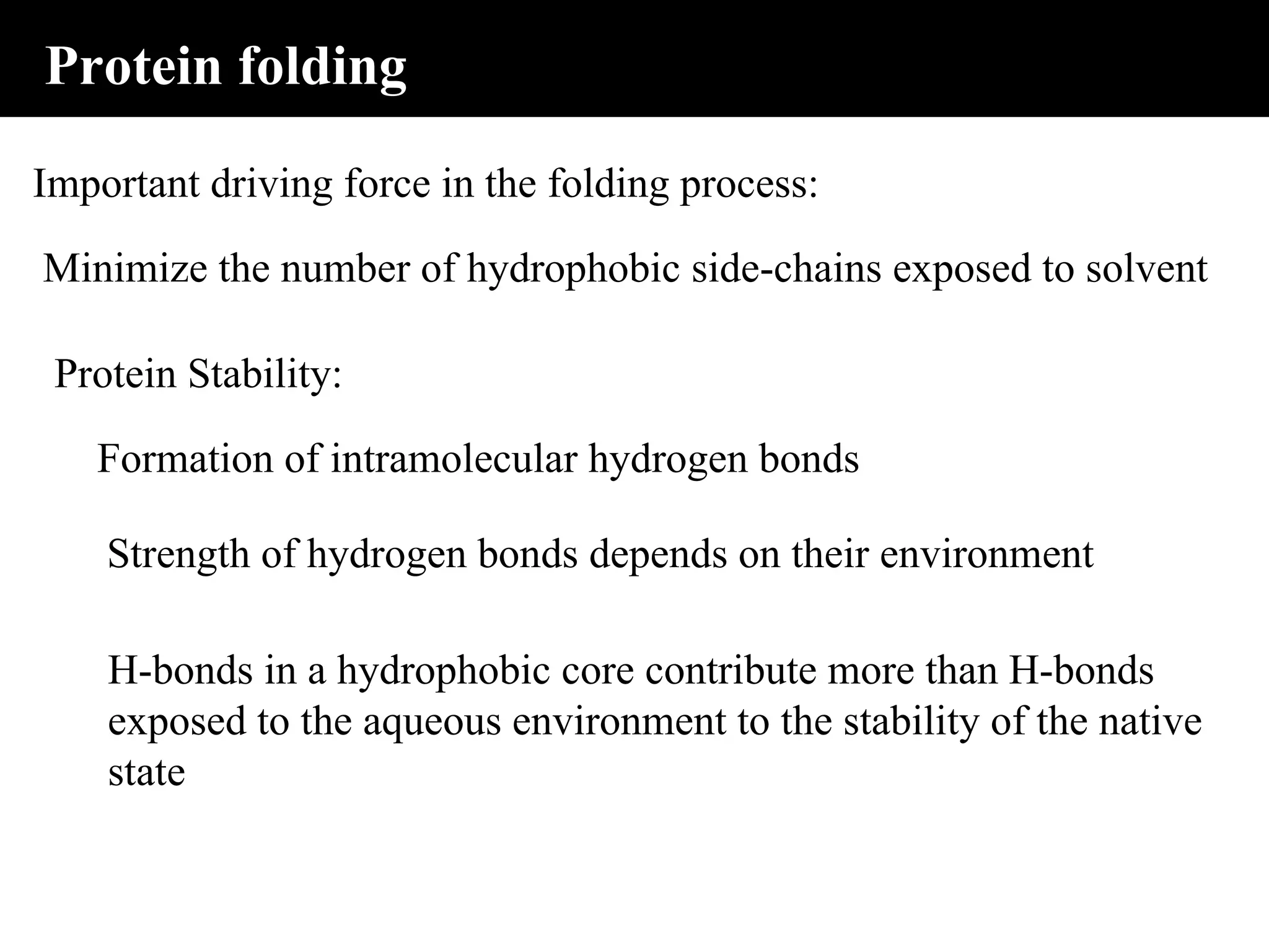 The mechanism of protein folding | PPT