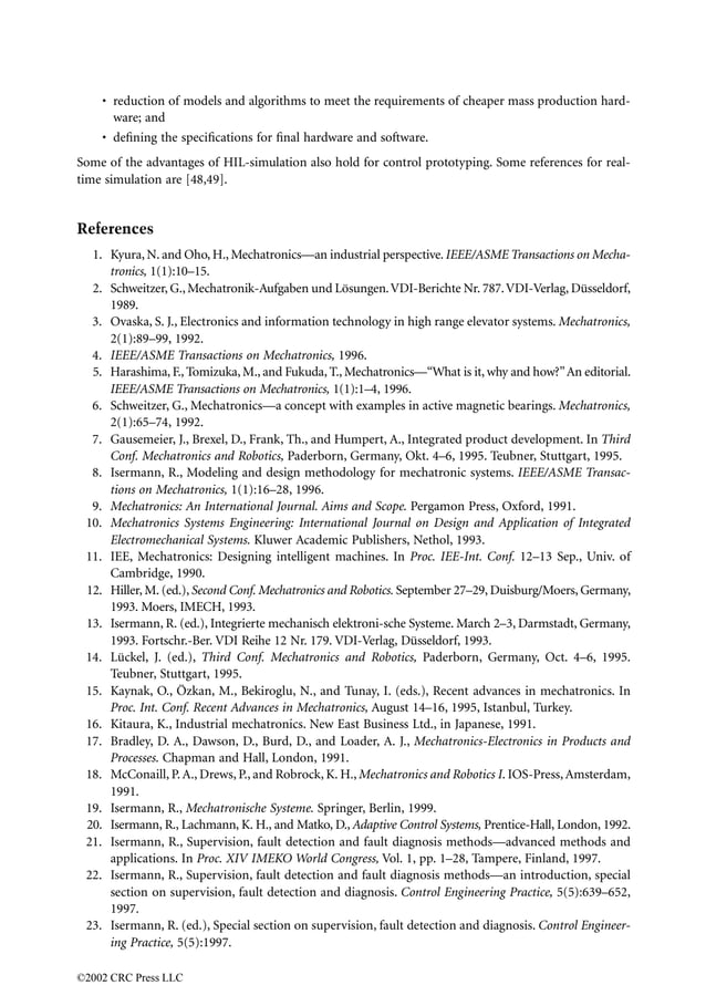 The Mechatronics Handbook provides step by step approach towards ... The Mechatronics Handbook provides step by step approach towards ...