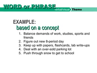 Theme day5 visual_verbal | PPT