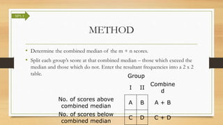 The median test | PPTX