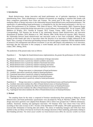 The mediating effect of design innovation between brand | PDF