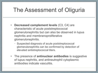 The Medical Assessment and Management of Oliguria | PPTX