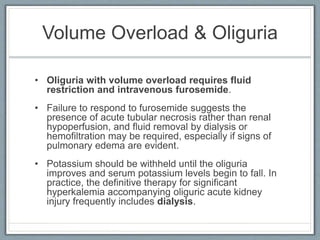 The Medical Assessment and Management of Oliguria | PPTX