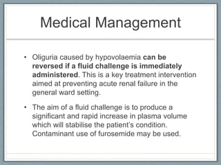 The Medical Assessment and Management of Oliguria | PPTX