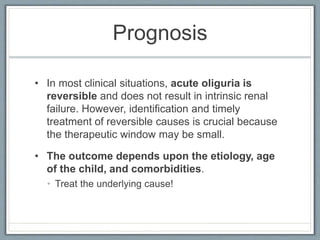 The Medical Assessment and Management of Oliguria | PPTX
