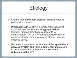 The Medical Assessment and Management of Oliguria | PPTX