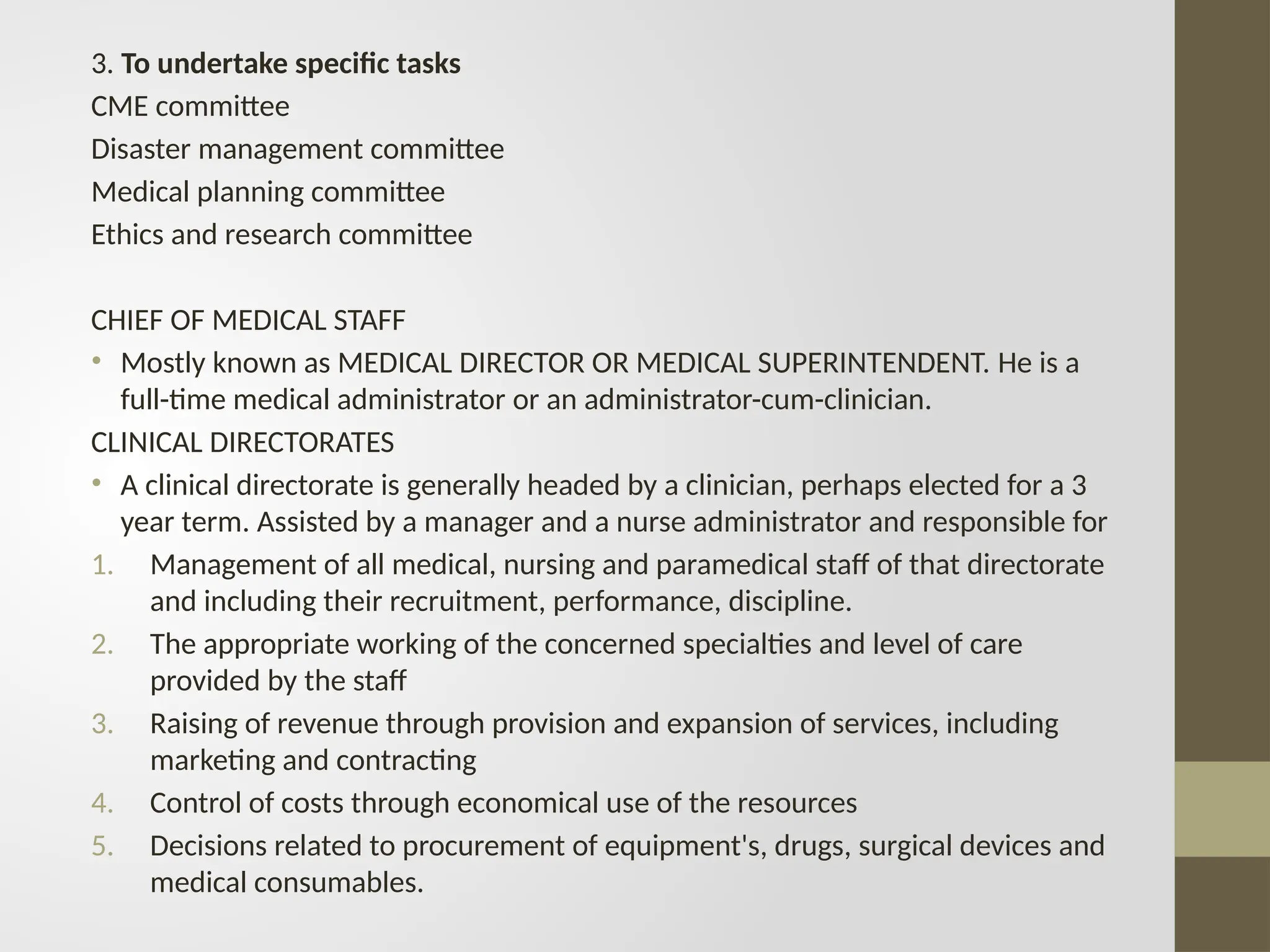 THE MEDICAL STAFF ORGANIZATION.pptx hm ppt | PPTX