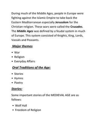 The medieval age | PDF