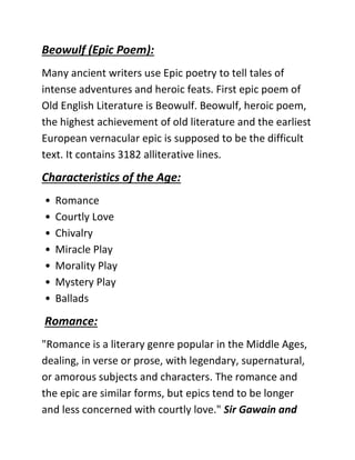 The medieval age | PDF