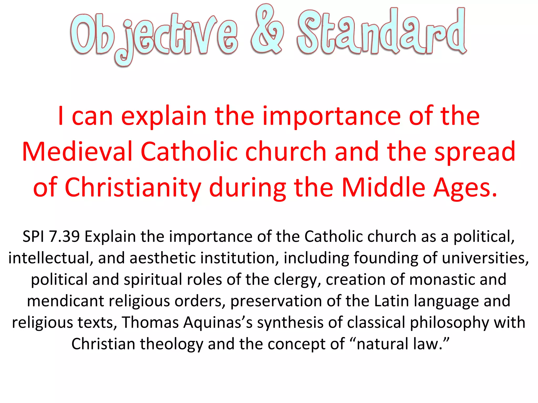 The medieval catholic church | PPT